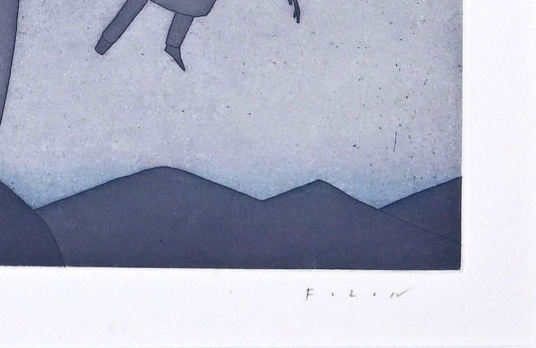 Jean Michel Folon - Dream - Original Etching by J.-M. Folon - 1970 For ...
