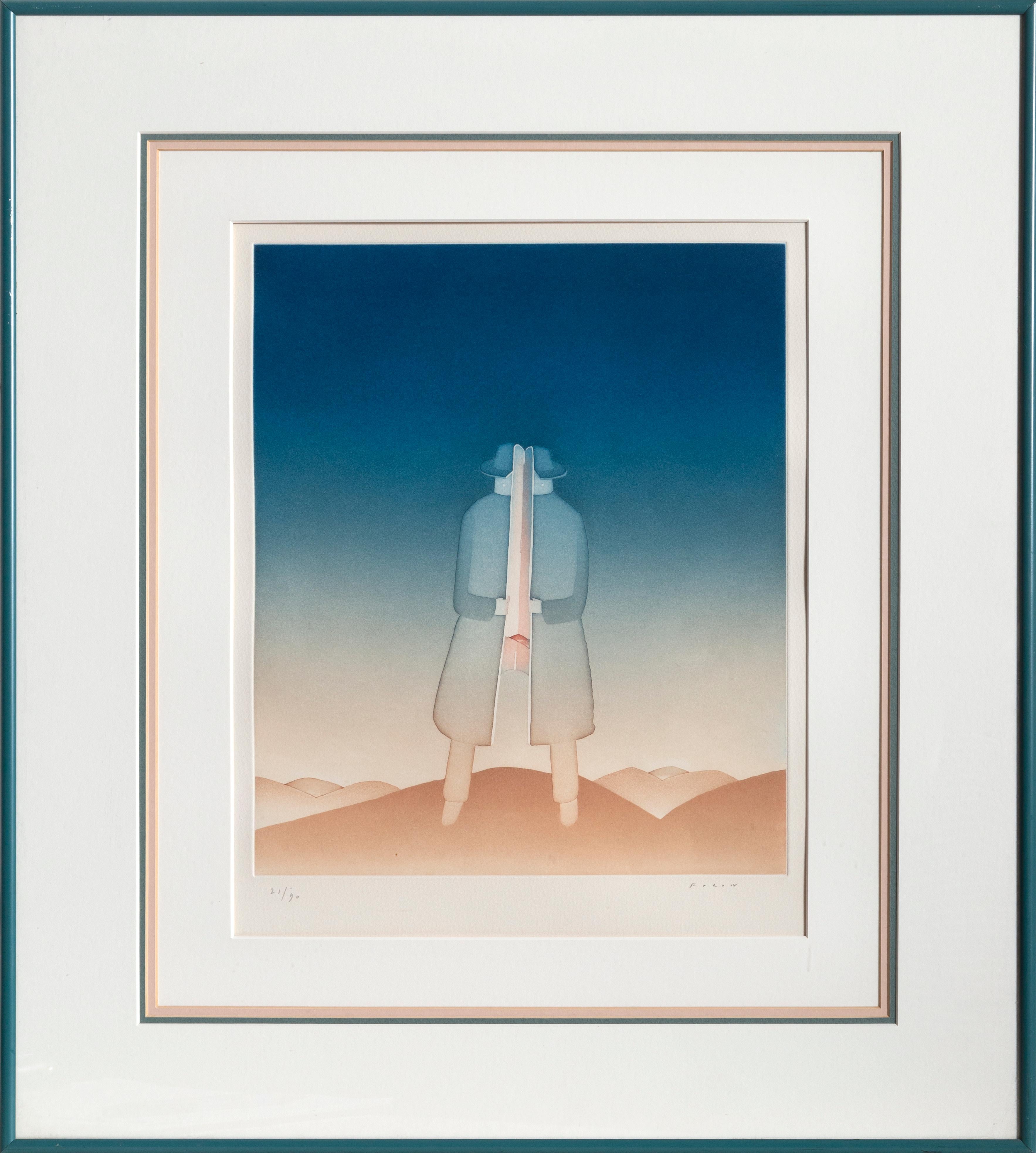 Jean-Michel Folon - Al Lavoro, Aquatint Etching by Jean-Michel Folon at ...