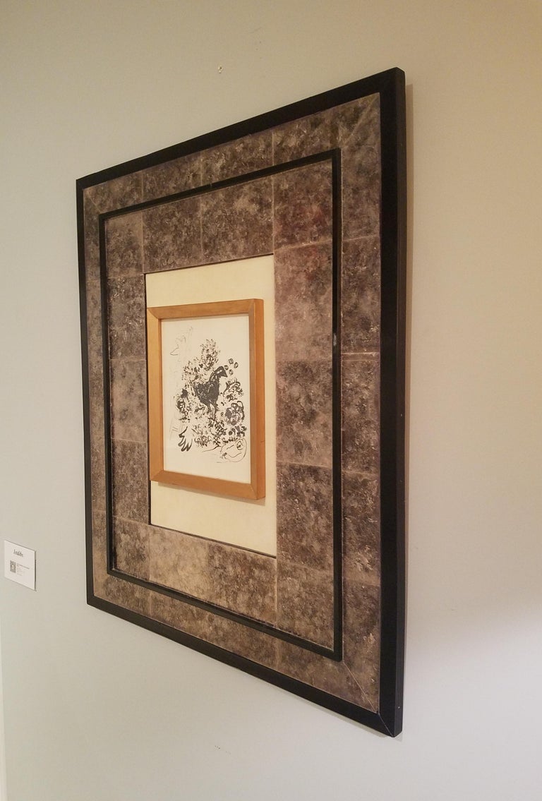 Art Frame Laminated in Mica with parchment center panel. at 1stDibs ...