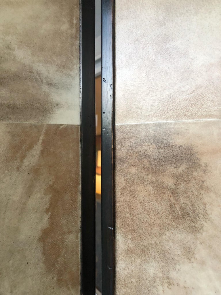 Jean-Michel Frank Manner Large Parchment Screen Room Divider For Sale ...