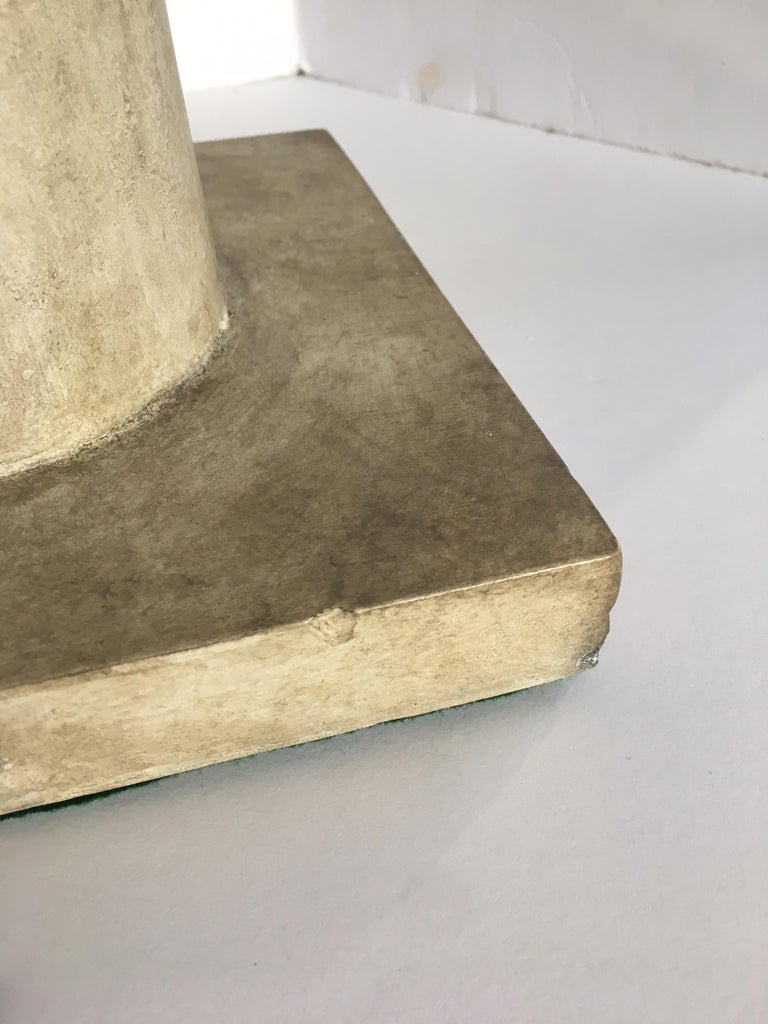 Jean-Michel Frank Style Modern Plaster Column Table Lamp at 1stDibs