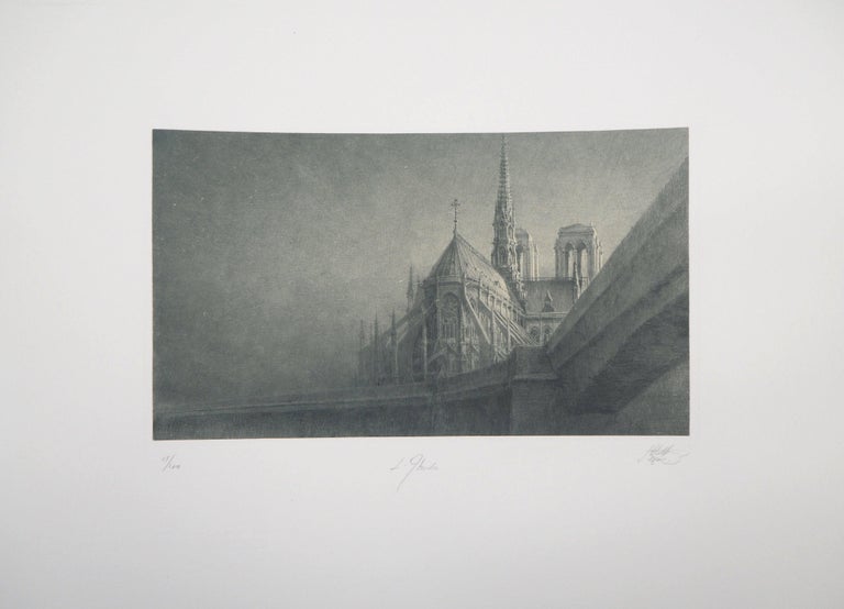 Jean Michel Mathieux-Marie - Notre-Dame de Paris - Original Handsigned Etching For Sale at 1stDibs