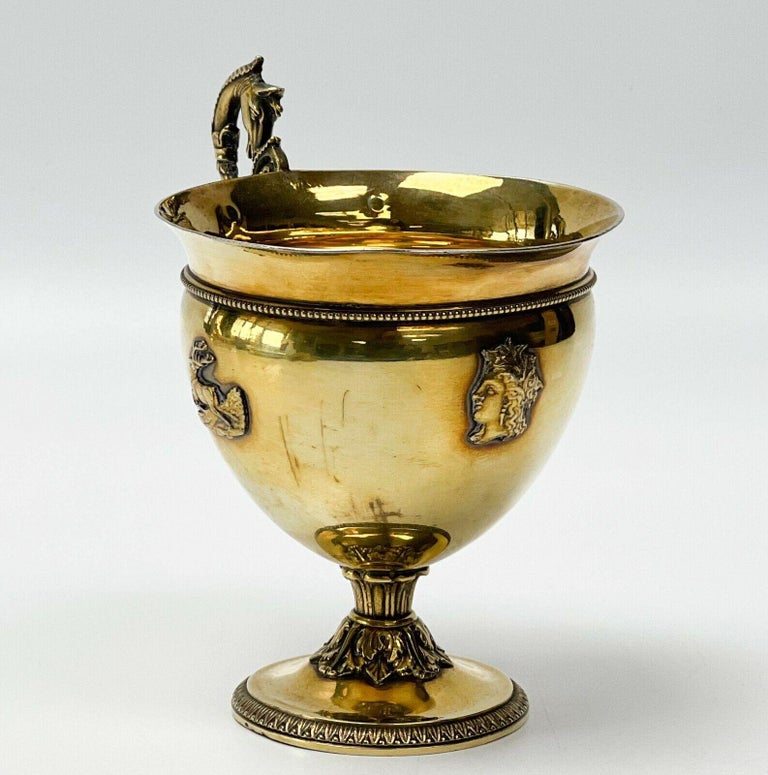 Jean-Nicolas Boulanger France Empire Gilt Silver Horse Handle Cup ...
