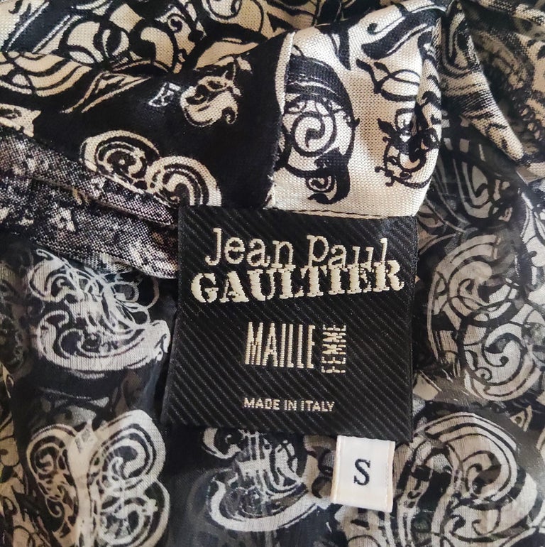 Jean Paul GAULTIER 1994 Japanese Letter Text Junior Symbol Couture Wrap ...