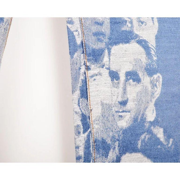 Jean Paul Gaultier AW 1992 'Shredded Face' Jacquard Denim Jeans For ...