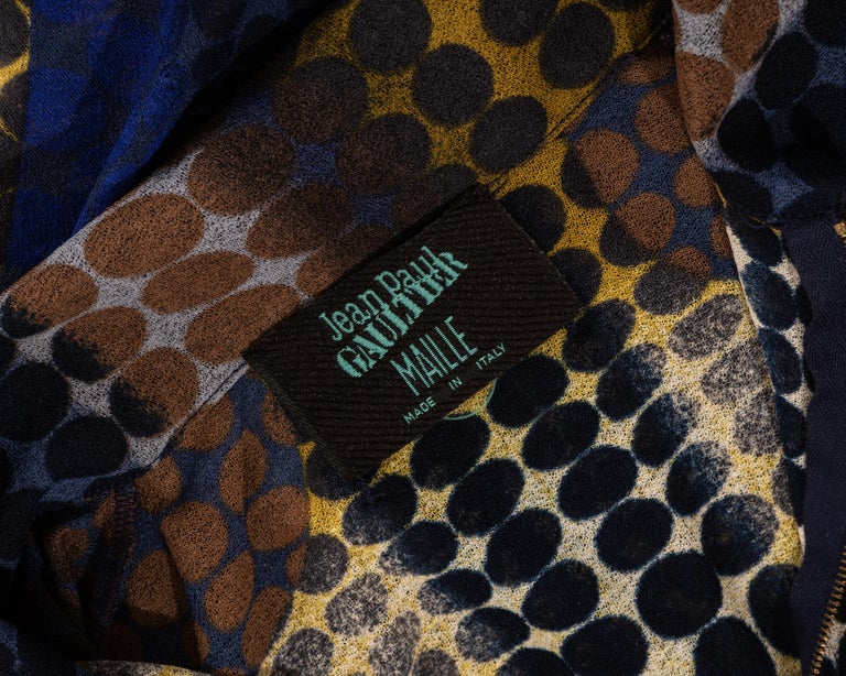 Jean Paul Gaultier blue cyber dots mesh polo shirt, fw 1995 at 1stDibs ...