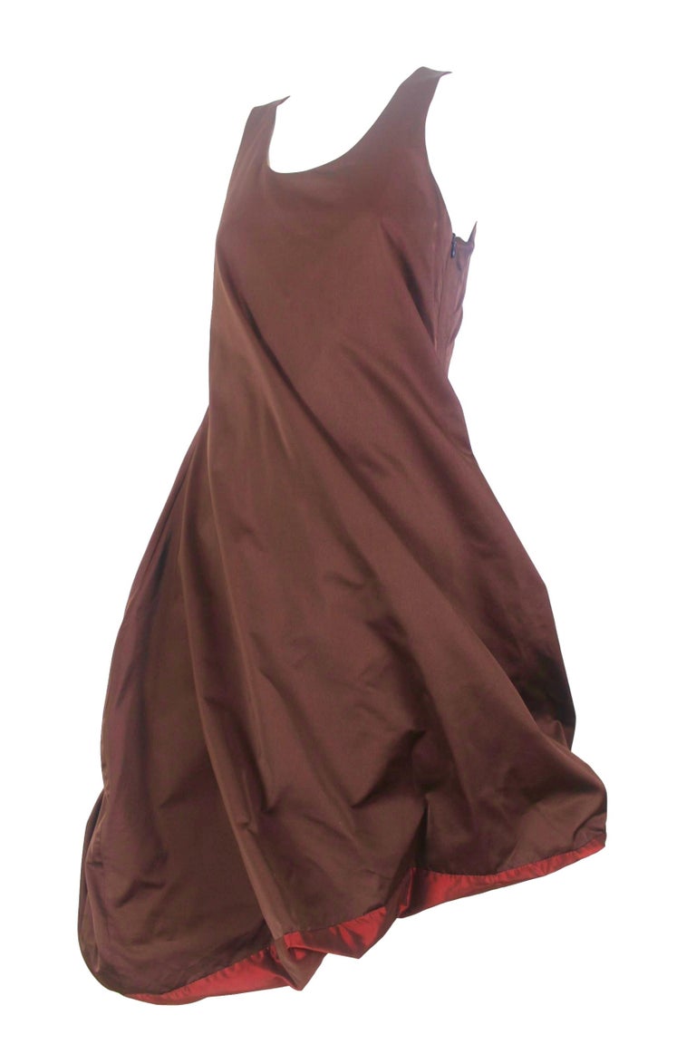 Jean Paul Gaultier Classique Label Bronze Satin Balloon Dress Spring ...
