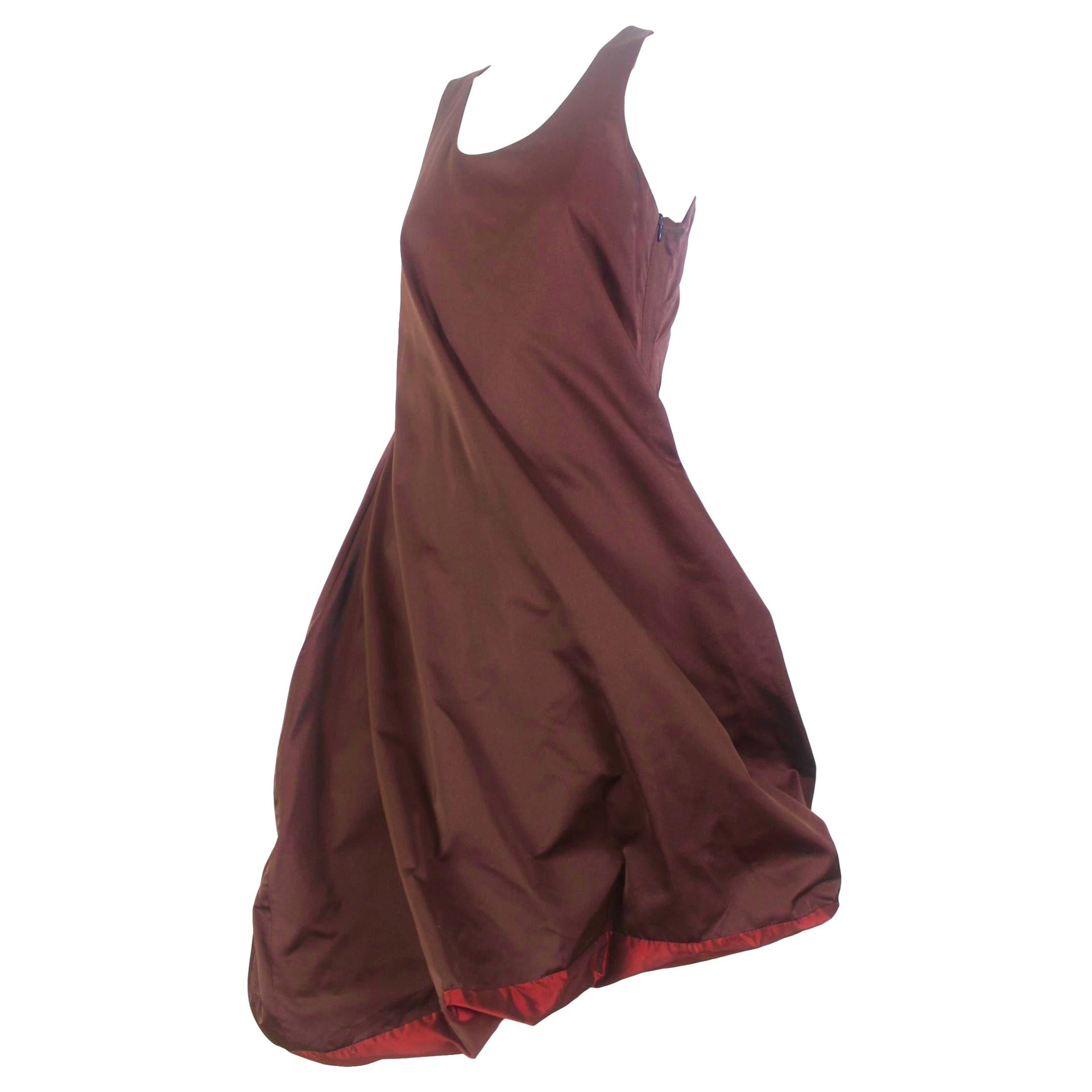 Jean Paul Gaultier Classique Label Bronze Satin Balloon Dress Spring ...