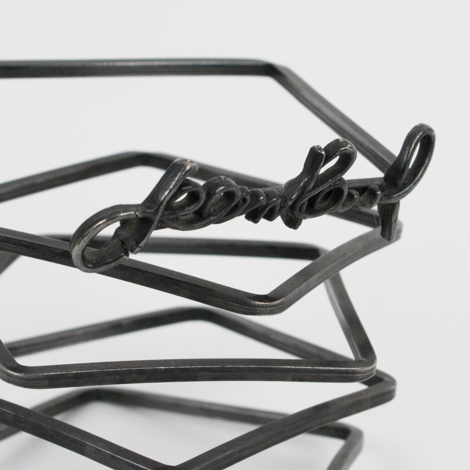 Jean Paul Gaultier Couture Cursive Coiled Black Metal Wide Cuff ...