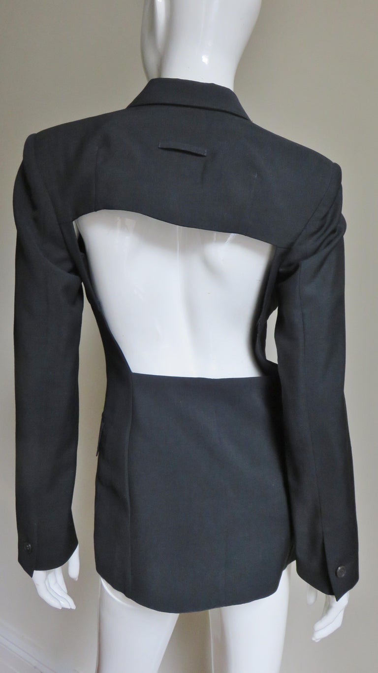 Jean Paul Gaultier Cut Out Back Blazer at 1stDibs