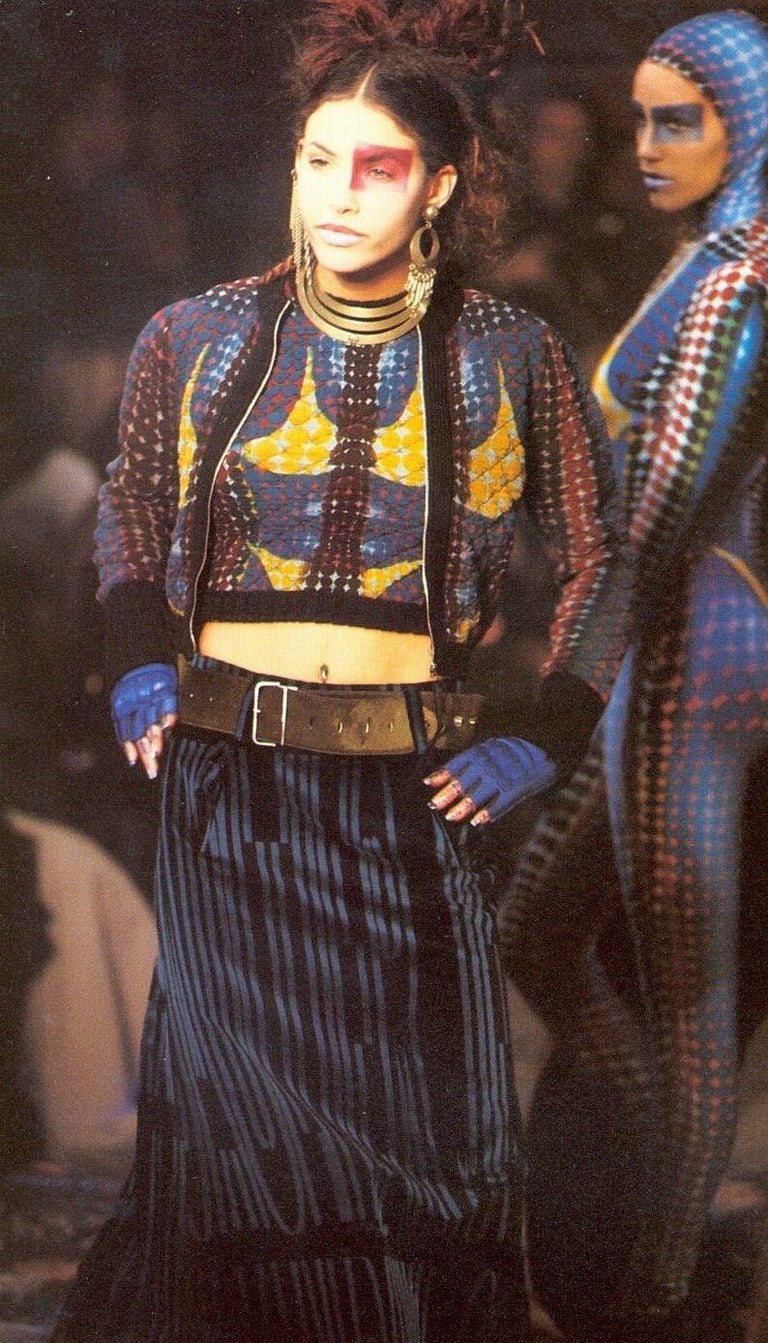 Jean Paul Gaultier Cyberbaba Cyberdot Optical Illusion 1995 Coat Jacket ...