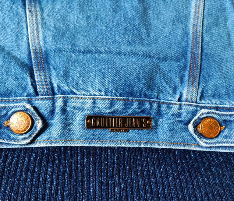 Jean Paul Gaultier Denim Jeans Blue Optical Illusion Tattoo 1994 ...