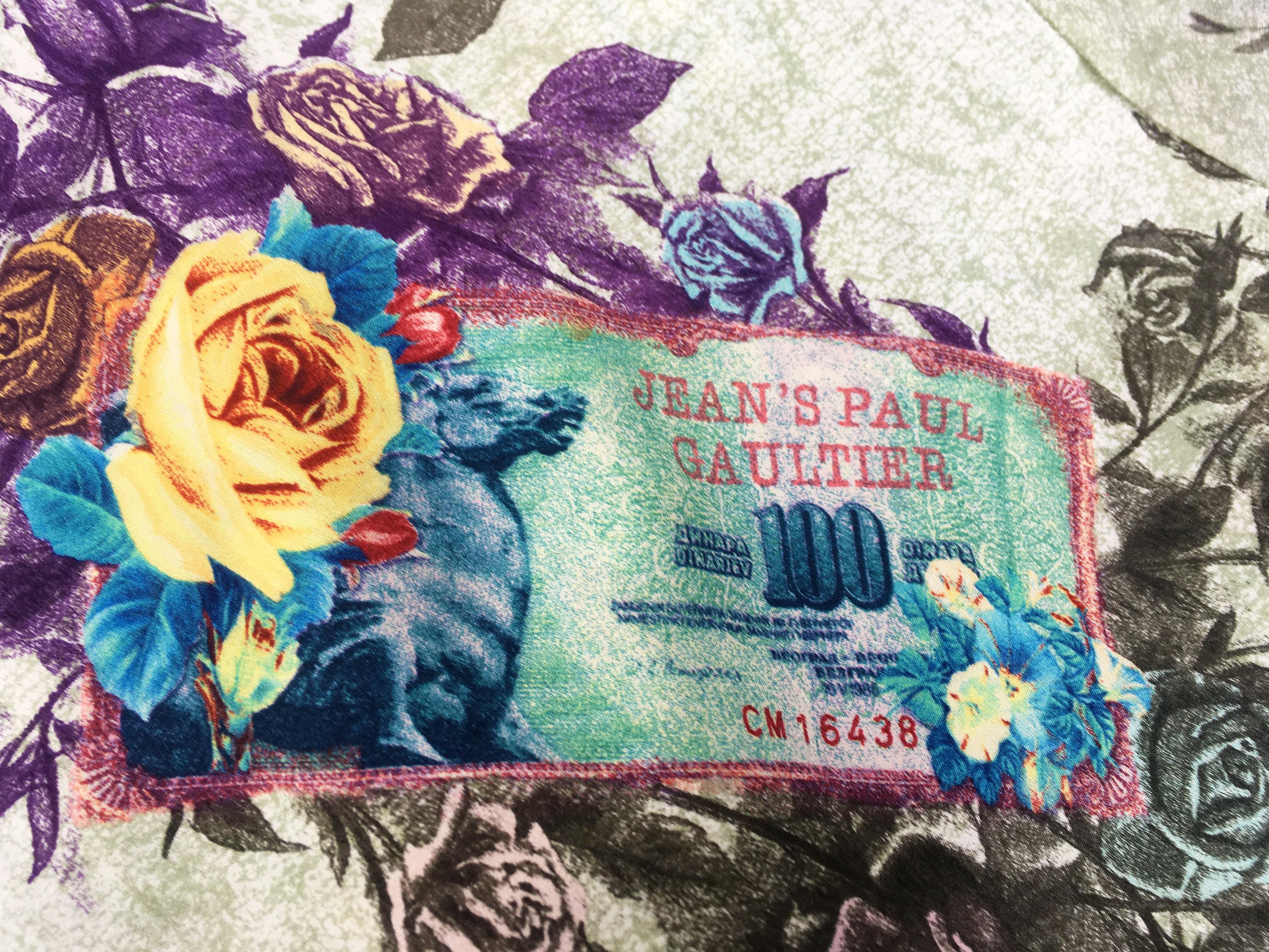 Jean Paul Gaultier Dollar Money Bank Note Vintage Evening 90s y2k Rose ...