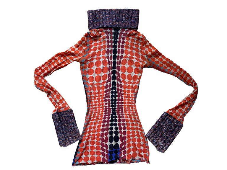 Jean Paul Gaultier F/W 1995 Runway Cyber Dot Mesh and Knitted Top ...