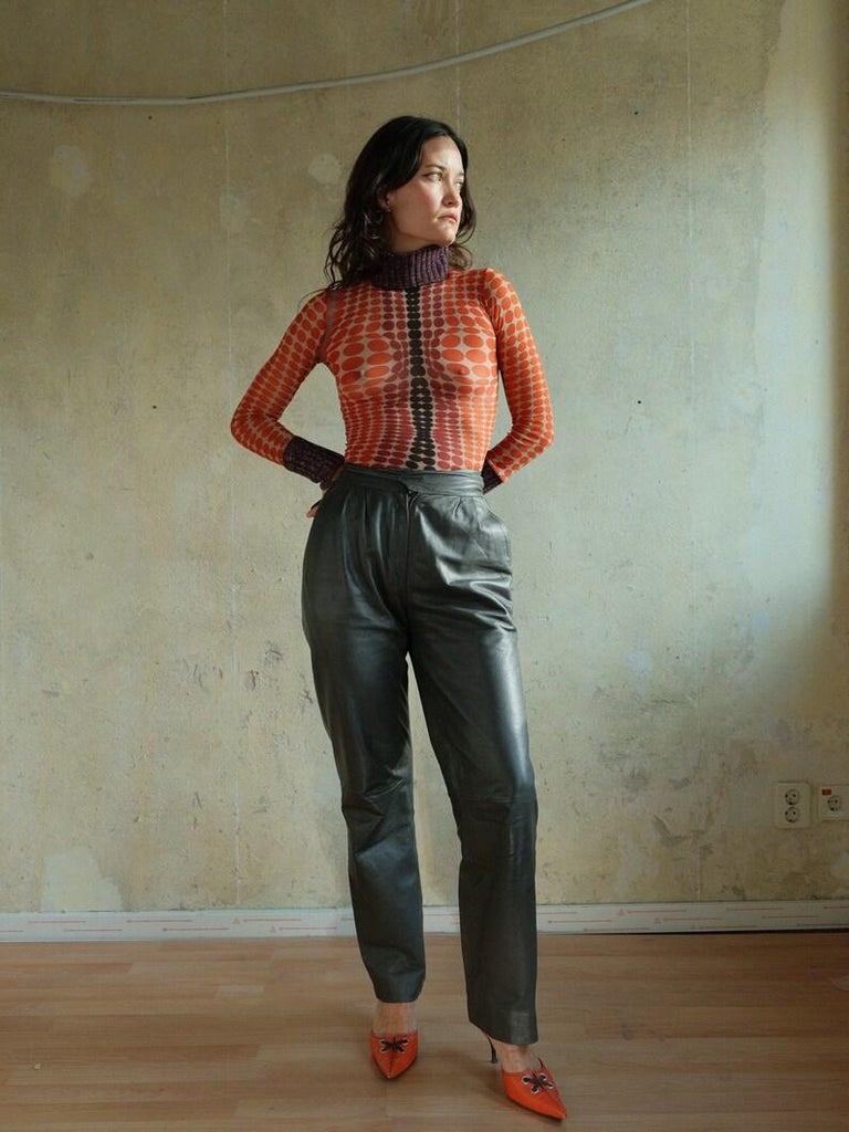 Jean Paul Gaultier F/W 1995 Runway Cyber Dot Mesh and Knitted Top ...