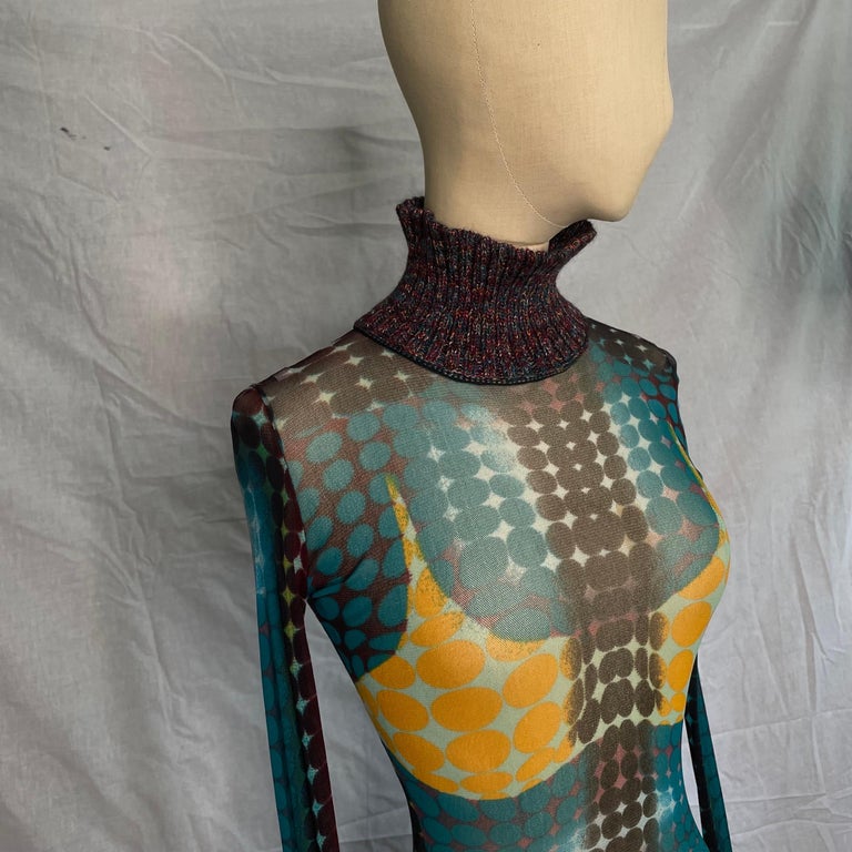 Jean Paul Gaultier Fall 1995 Runway Cyber Dots Mesh Dress For Sale at ...