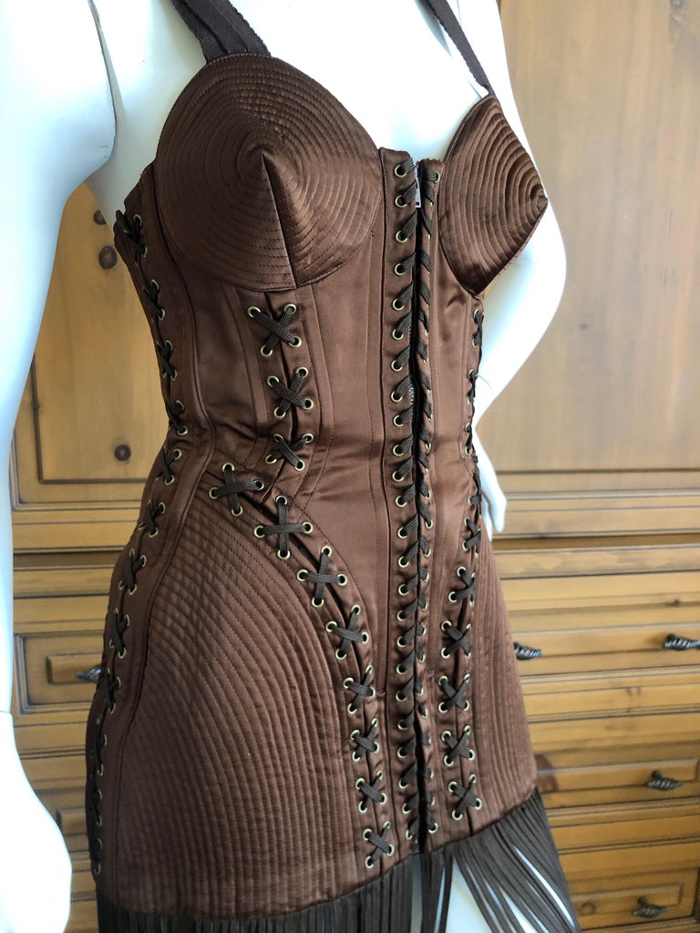 Jean Paul Gaultier Iconic 1989 "Like a Virgin" Cone Bra Corset with ...