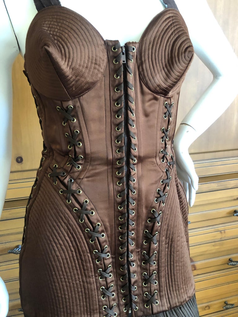 Jean Paul Gaultier Iconic 1989 "Like a Virgin" Cone Bra Corset with ...