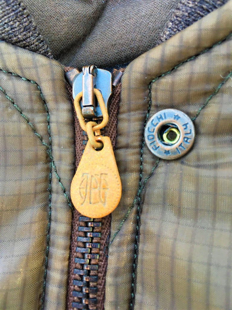 Jean Paul Gaultier Jeans OD Green Manteau Bomber Fly Liner Pilot Coat ...