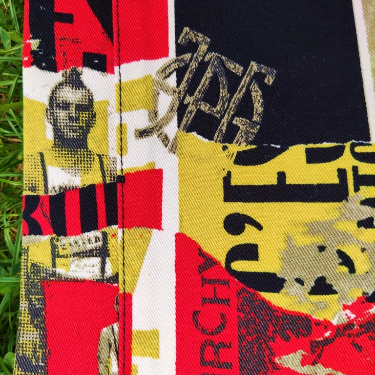 Jean Paul Gaultier Jeans Vintage Anarchy Fight Racism Punk 90s Trousers ...