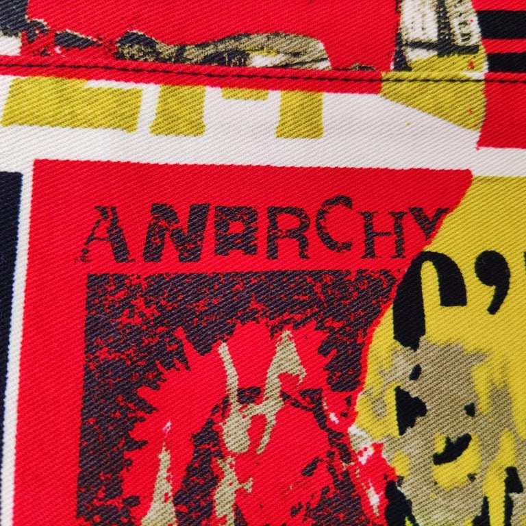 Jean Paul Gaultier Jeans Vintage Anarchy Fight Racism Punk 90s Trousers ...