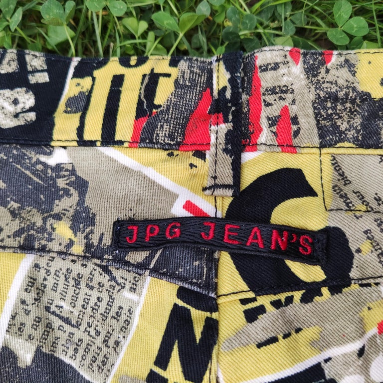 Jean Paul Gaultier Jeans Vintage Anarchy Fight Racism Punk 90s Trousers ...