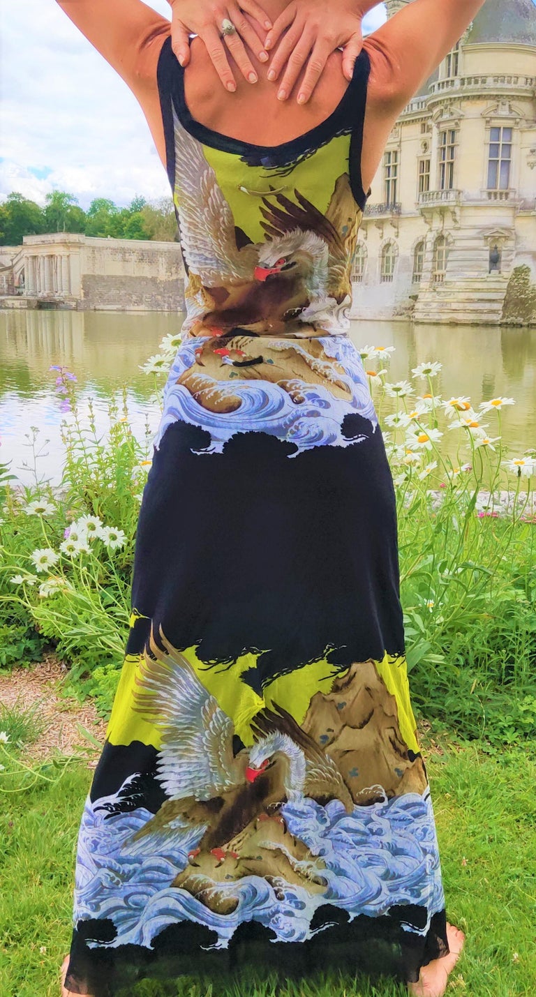 Jean Paul Gaultier JPG Soleil Golden Eagle Hawk Kendall Jenner Skirt ...