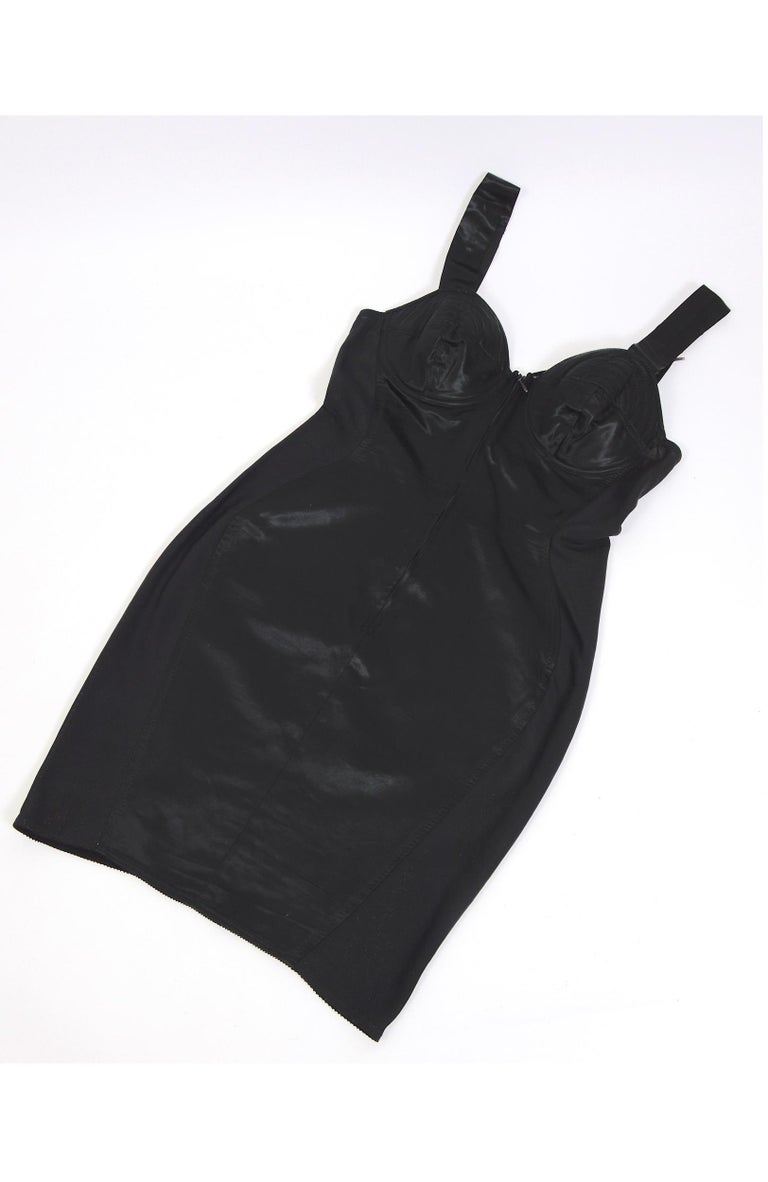 Jean-Paul Gaultier junior 1989 iconic black cone corset bodycon dress ...