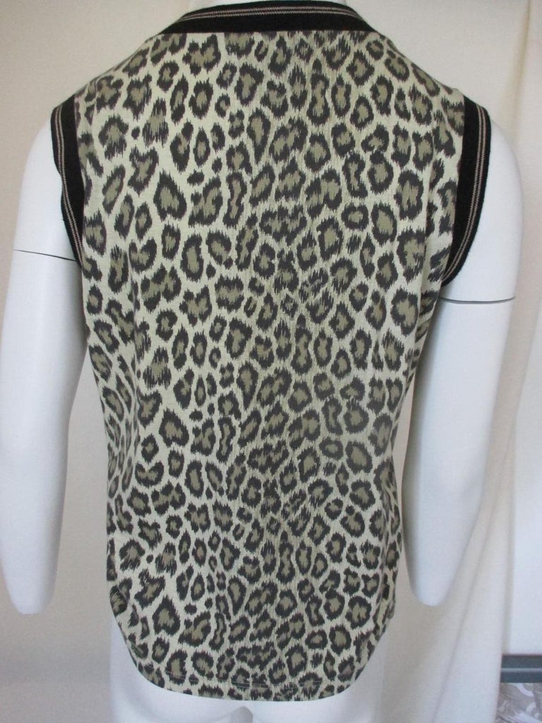 Jean Paul Gaultier Junior Leopard singlet 1990 For Sale at 1stDibs