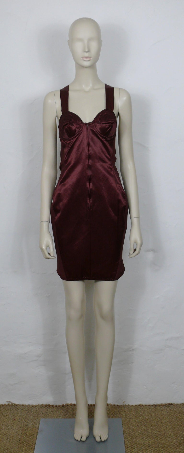 JEAN PAUL GAULTIER JUNIOR Vintage Iconic Cone Bust Corset Bodycon Dress ...