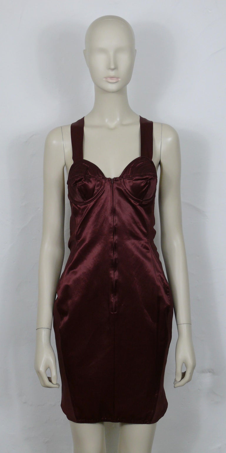 JEAN PAUL GAULTIER JUNIOR Vintage Iconic Cone Bust Corset Bodycon Dress ...