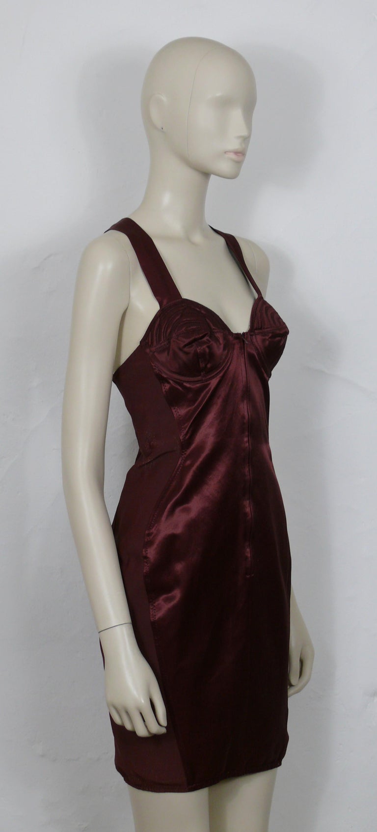 JEAN PAUL GAULTIER JUNIOR Vintage Iconic Cone Bust Corset Bodycon Dress ...