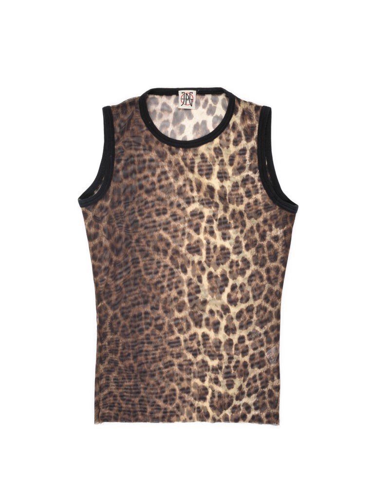 Jean Paul Gaultier Leopard Tank Top For Sale at 1stDibs