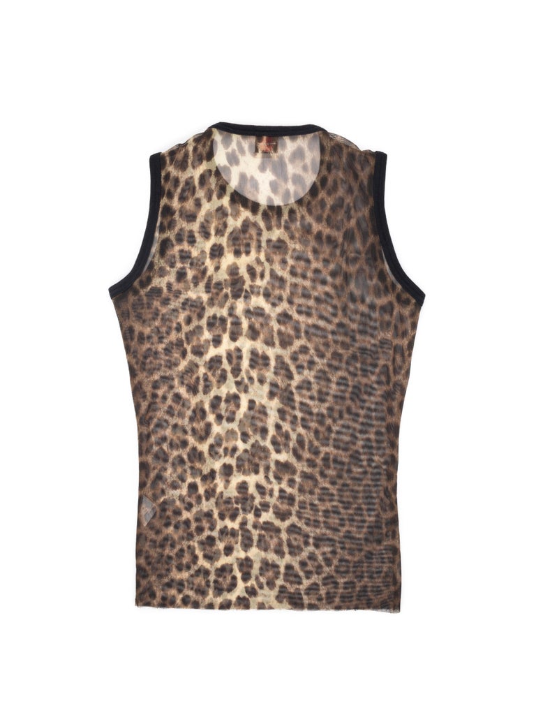 Jean Paul Gaultier Leopard Tank Top For Sale at 1stDibs