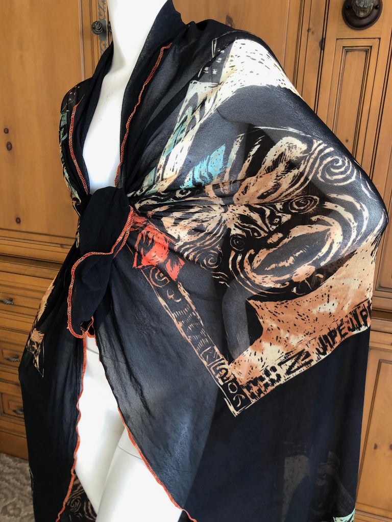 Jean Paul Gaultier Maille Classique Huge Vintage Maori Tattoo Portrait ...