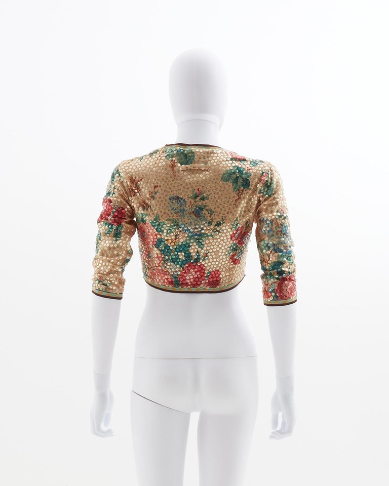 Jean Paul Gaultier metallic gold sequin crop-top and dress set, ss 1991 ...