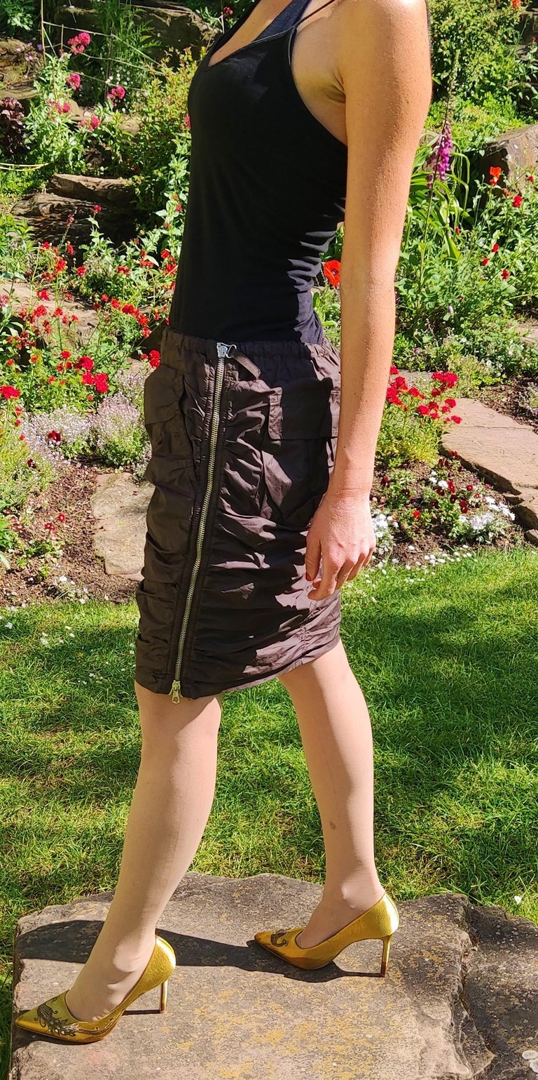 Jean Paul Gaultier Military Zipper Brown Cutout Cut Out Waterproof ...