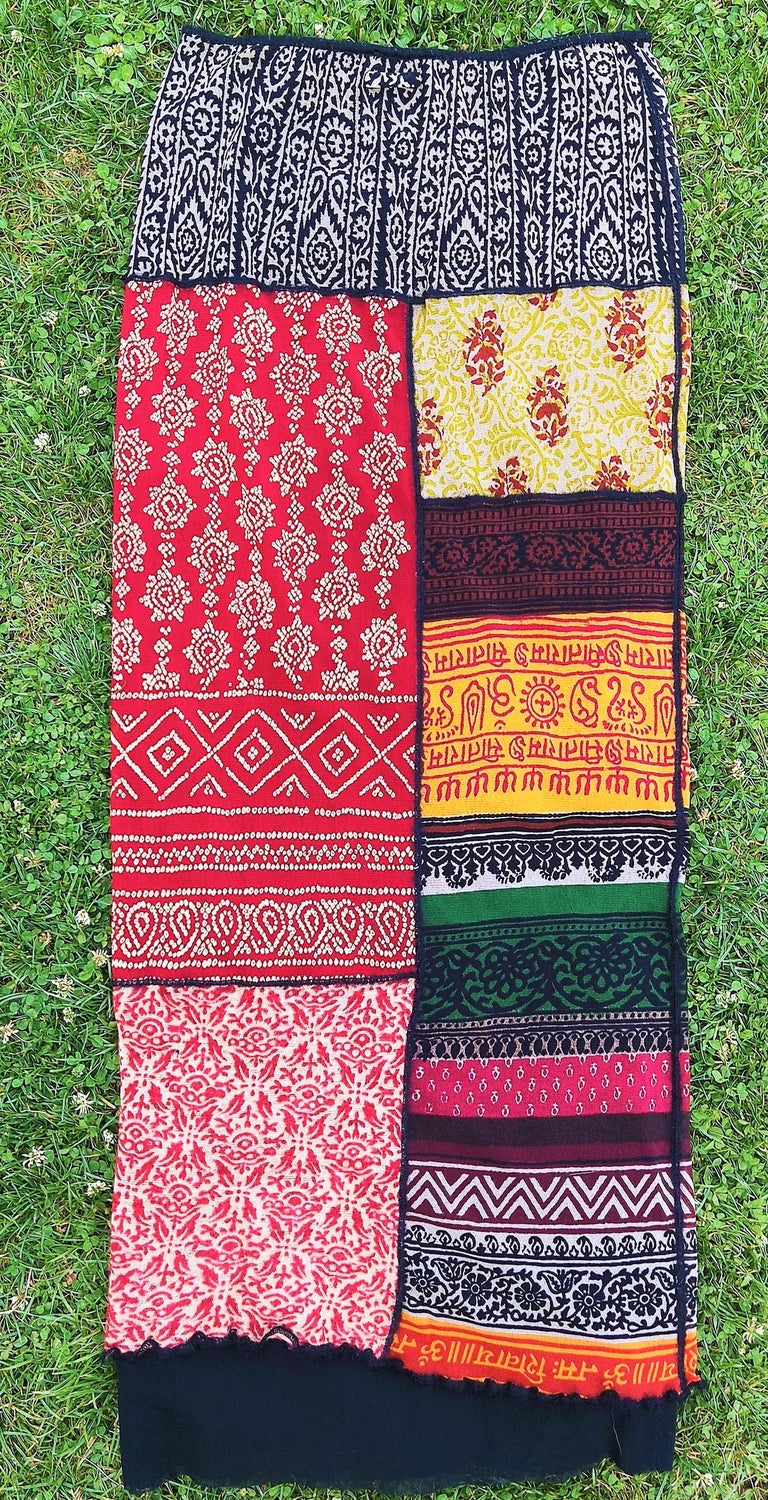 Jean Paul GAULTIER Patchwork Mandala Tibet Tibetan Japanese Mesh Maxi ...