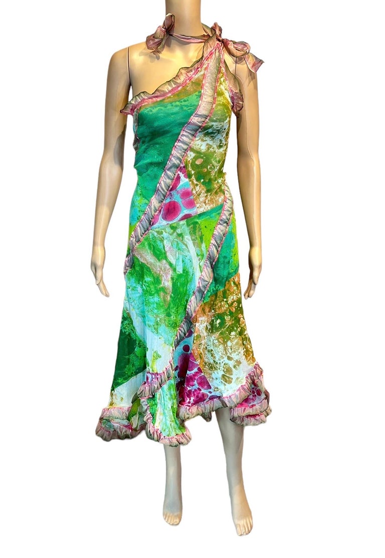 Jean Paul Gaultier S/S 2000 Runway Psychedelic Bacteria Print Maxi ...