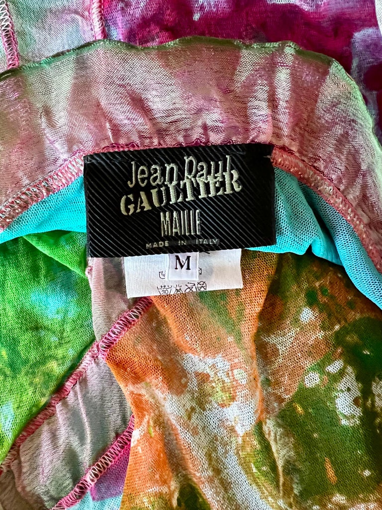 Jean Paul Gaultier S/S 2000 Runway Psychedelic Bacteria Print Maxi ...