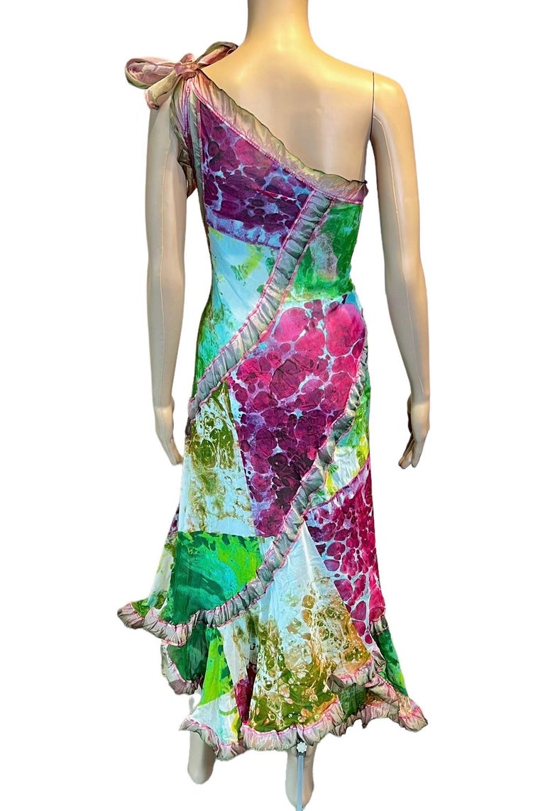 Jean Paul Gaultier S/S 2000 Runway Psychedelic Bacteria Print Maxi ...