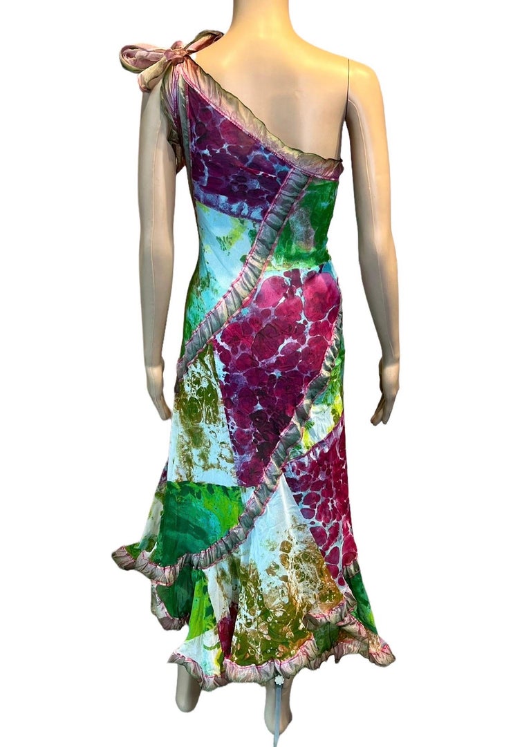 Jean Paul Gaultier S/S 2000 Runway Psychedelic Bacteria Print Maxi ...