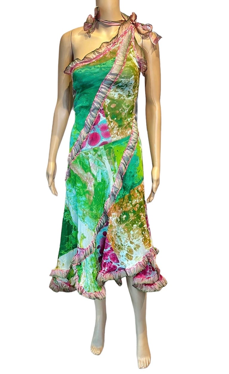 Jean Paul Gaultier S/S 2000 Runway Psychedelic Bacteria Print Maxi ...