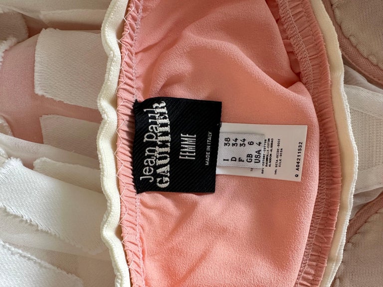 Jean Paul Gaultier S/S 2010 Runway Cone Bra Bustier Cutout Sheer Dress For Sale at 1stDibs