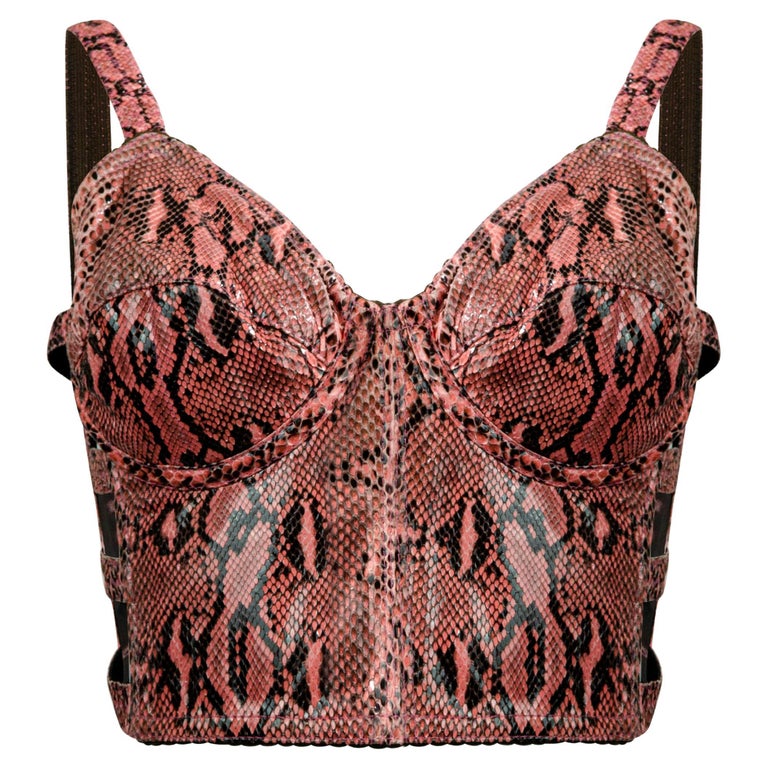 JEAN PAUL GAULTIER S/S 91 Vintage Python Bustier / Corset For Sale at ...