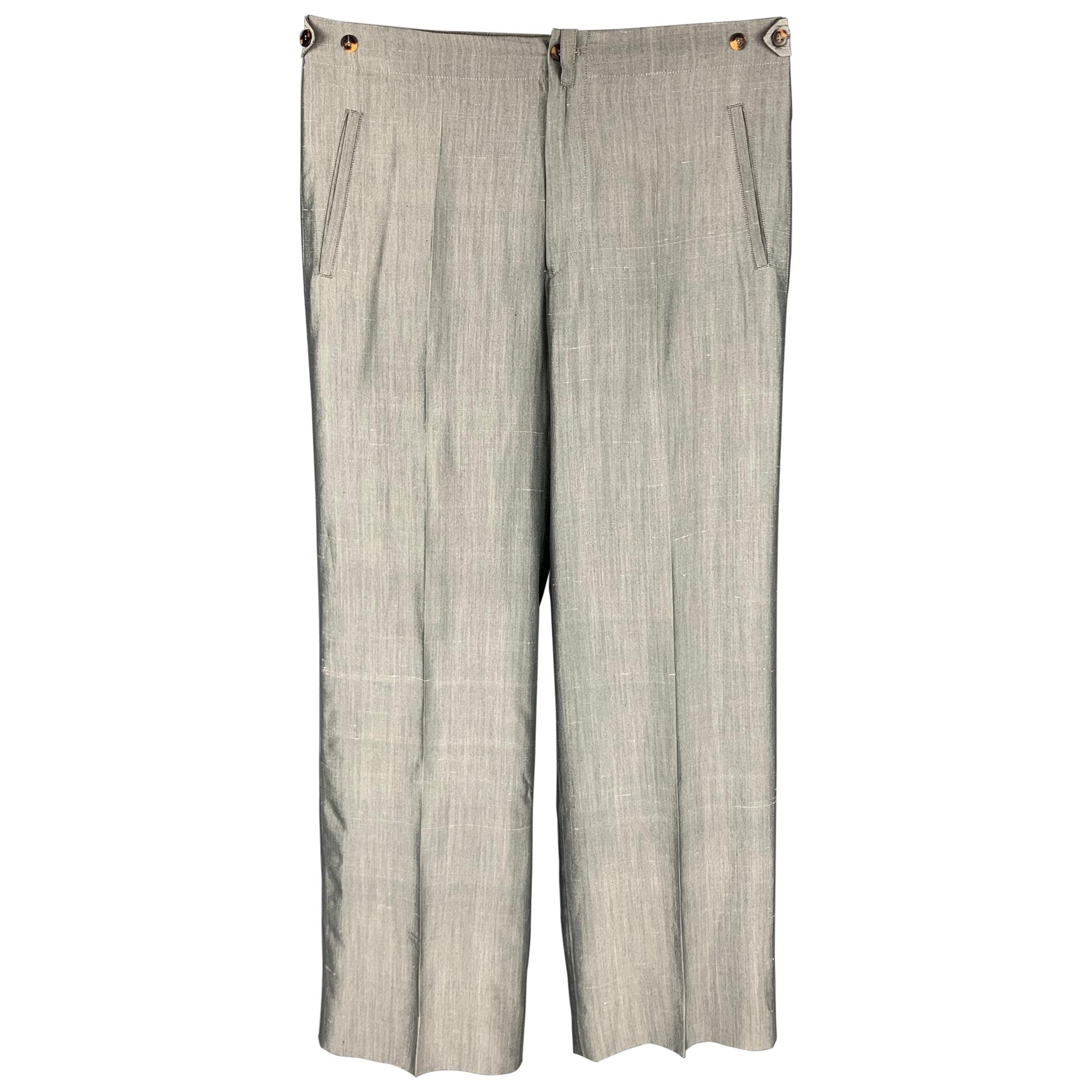 DIOR HOMME Size 30 Light Grey Solid Selvedge Denim Skinny Jeans For ...