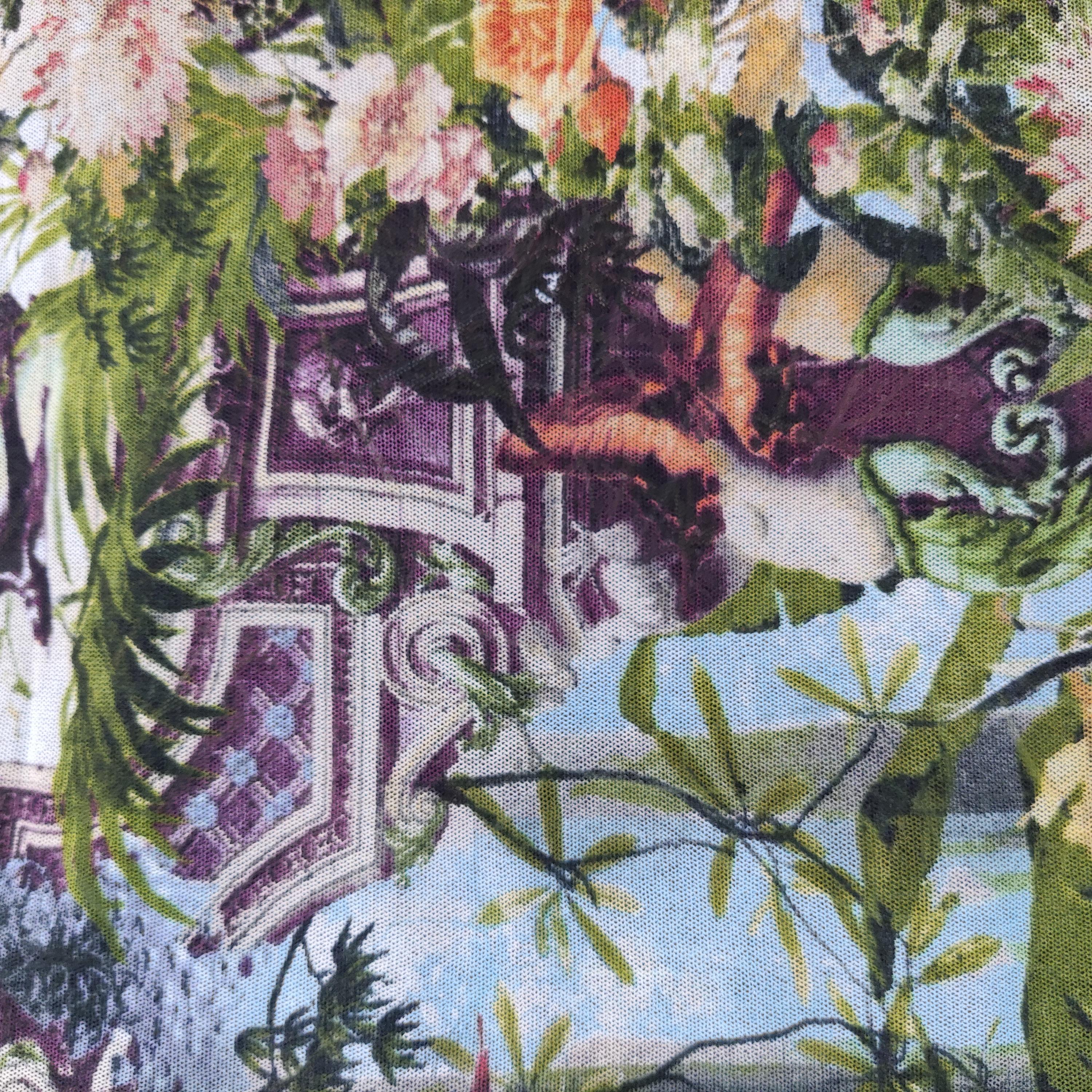 Jean Paul Gaultier Soleil Tropical Butterfly Flamingo Vintage Mesh ...