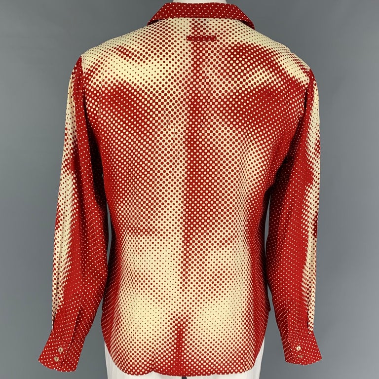 JEAN PAUL GAULTIER Spring 1996 Size L Red Beige Trompe l’œil Torso ...