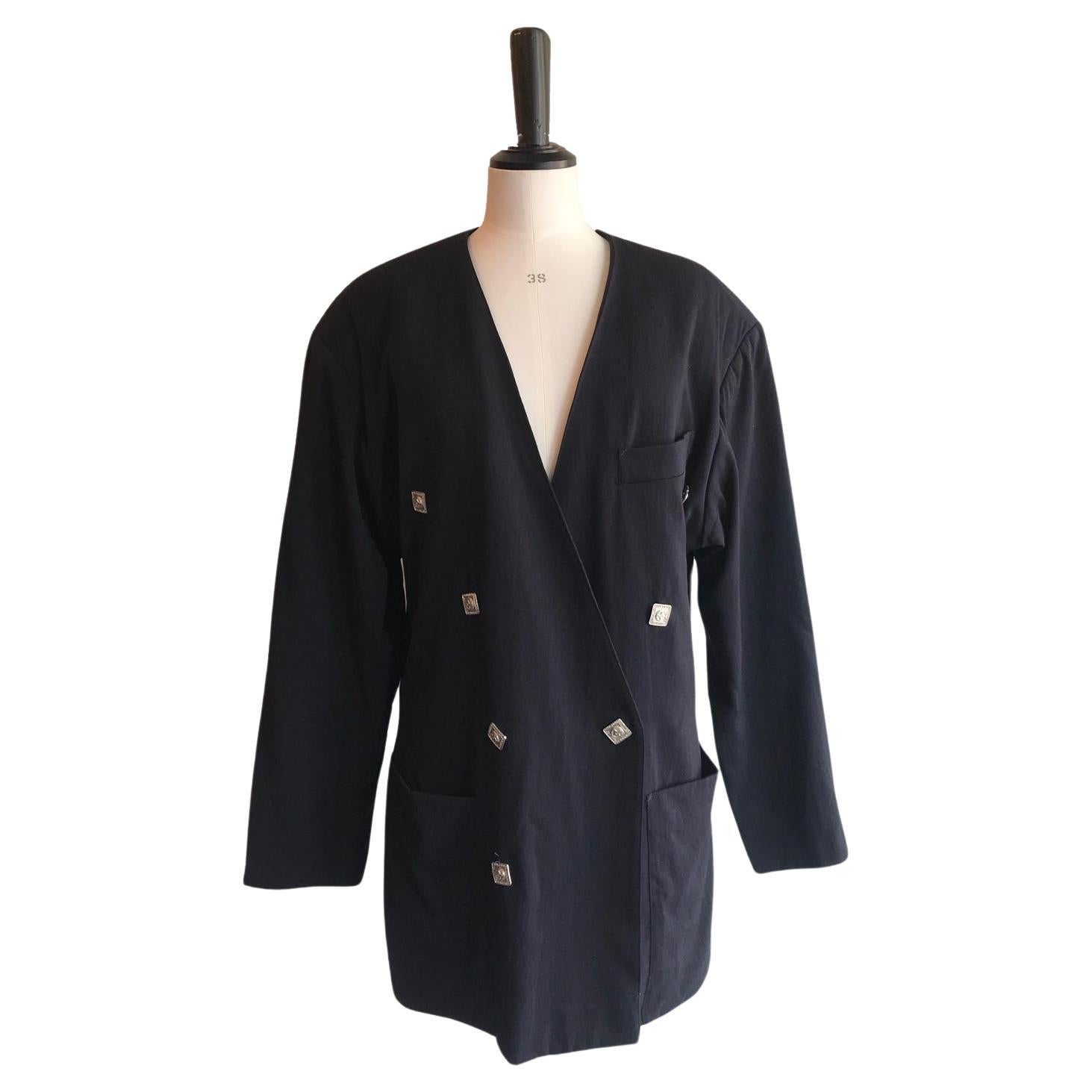 Jean Paul Gaultier Vintage 1980's Wool Jacket For Sale at 1stDibs