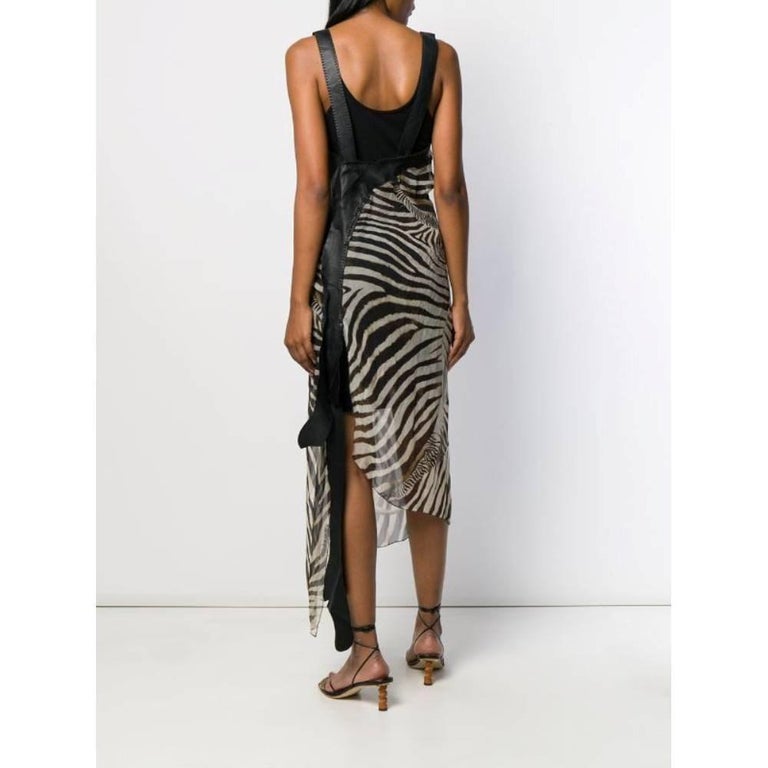 Jean Paul Gaultier Vintage 2000s transparent animalier silk dress For ...